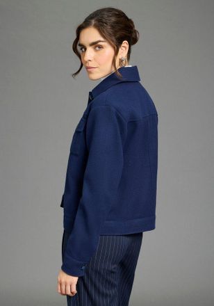 Laura Scott Kurzjacke in Wolloptik, &Uuml;bergangsjacke