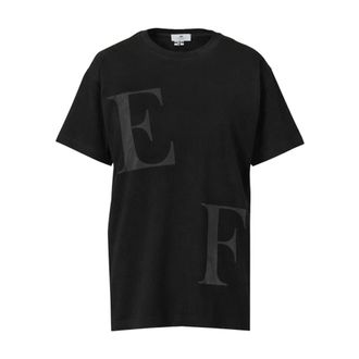Elisabetta Franchi Femme, Tops, Noir, Taille: 38 FR T-shirt &agrave; col rond