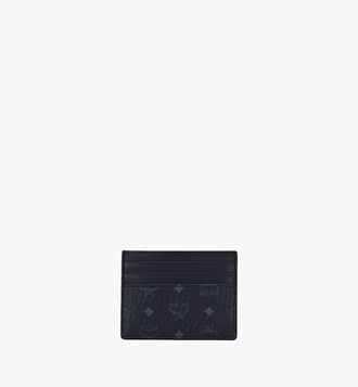 MCM Aren Kartenetui mit Geldscheinklammer in Visetos BLACK VISETOS