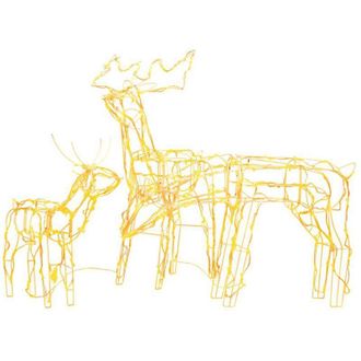 vidaXL 3-tlg. LED-Rentiere Set Weihnachtsdekoration 229 LEDs Vidaxl