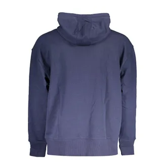 Tommy Hilfiger Logo-Embroidered Cotton Hoodie - Blue