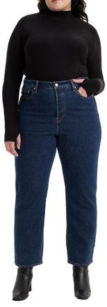 Levi's Damen Plus Size Ribcage Ankle Regular OR Straight, Salsa Dark Stone, 20 M