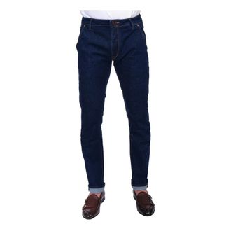 Hand Picked Polyester Jeans Uniform Gewaschen Amerika Tasche - - Jeans - Herren - Blau - W42