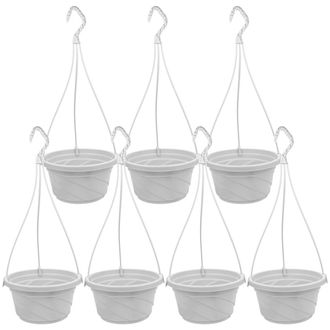 Hemoton 10 St&uuml;ck H&auml;ngende Blument&ouml;pfe Aus Kunststoff 17Cm Rund Balkon Pflanzenampel H&auml;ngepflanzgef&auml;&szlig; F&uuml;r Sukkulenten Und Kleine Blumen Innen Au&szlig;en Dekoration