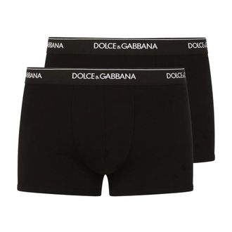 Dolce & Gabbana Homme, Sous-v&ecirc;tements, Noir, Taille: 2XL Boxers Regular-Fit en Coton Stretch Lot de Deux