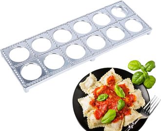 Generico Ravioli-Backform - 30,5 cm Aluminium-Legierung f&uuml;r Wonton-Muffins, multifunktionales und robustes K&uuml;chenwerkzeug, Optionen mit 12 oder 37 L&ouml;chern