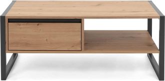 Finori Couchtisch mit Schublade in Eiche anthrazit cm 100x 55 x 40 h