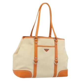 Prada Sac cabas vintage Pre-owned - Femme - Pre-owned - Beige - Taille: ONE Size