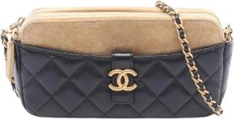 Chanel Sac bandouli&egrave;re matelass&eacute; en agneau et su&egrave;de Pre-owned - Femme - Pre-owned - Multicolore - Taille: ONE Size