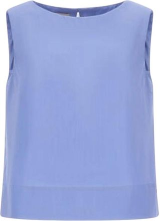 Herno Femme, Tops, Bleu, Taille: 38 FR Smart Cotton Popeline Top