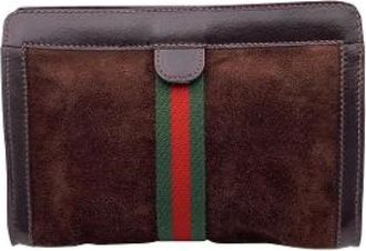 Gucci unisex, Pre-owned, Brun, Taille: ONE Size Pochette de sac &agrave; cosm&eacute;tiques vintage Pre-owned