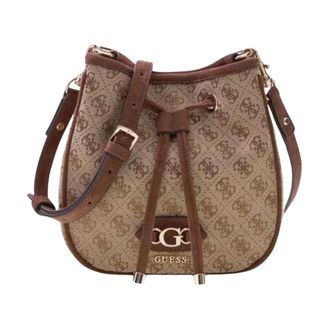 Guess Samantha Mini Drawstring Bucket - - Bags - Damen - Beige - ONE SIZE