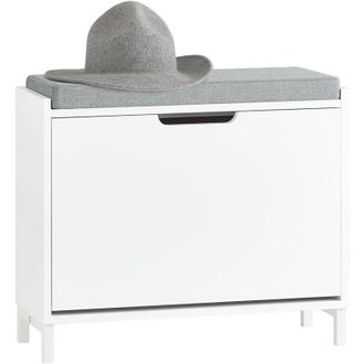 SoBuy Sobuy - FSR151-H-SCH Meuble &agrave; Chaussures Meuble de Rangement &agrave; Chaussures avec 3 Abattants Armoire &agrave; Chaussures Commode &agrave; Chaussures Meuble dEntr&eacute;e