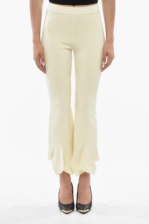 Stella McCartney Enganliegende Strickhose mit ausgestelltem Saum im Peplum-Effekt Stella McCartney