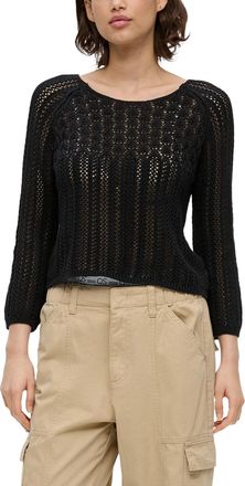 QS by s.Oliver Pullover aus Ajourstrick