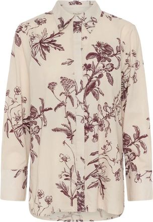 Part Two Femme, Blouses et Chemises, Multicolore, Taille: 36 FR Chemisier Tawny Port Imprimé Botanique