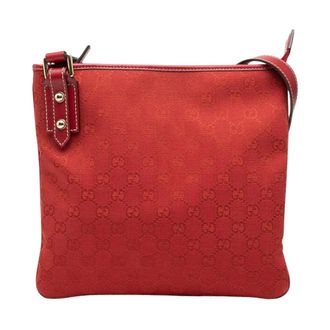 Gucci Sac bandouli&egrave;re en toile Pre-owned - Femme - Pre-owned - Rouge - Taille: ONE Size