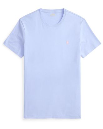 Ralph Lauren Leichtes T-Shirt aus Baumwolle mit Logo-Stickerei, Custom Slim Fit in