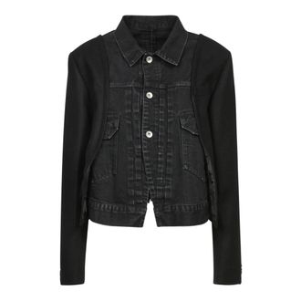 sacai Kurze Jeansjacke - - Jackets - Damen - Schwarzk - L