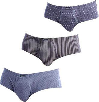 Abanderado Slip Abierto Esenciales Estampados Ouvert, M&eacute;lange Geo Clair, 52 (Lot de 3) Homme