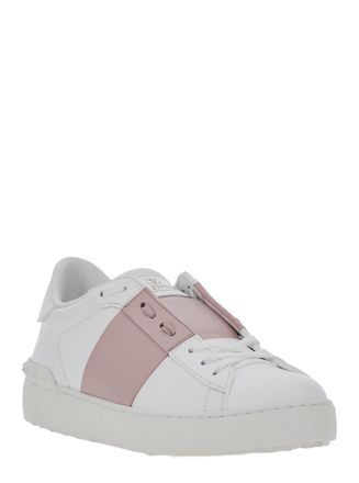 Valentino Garavani Womens Leather Sneakers Open White Calf Trainers