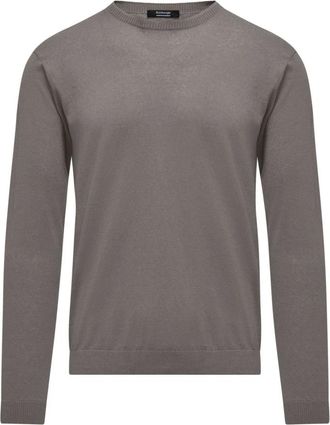 Bomboogie Homme, Pulls, Gris, Taille: L Linen and cotton crew-neck sweater