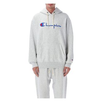 Champion Logo Hoodie - - Sweatshirts & Hoodies - Herren - Grau - XL