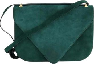 Bottega Veneta Sac bandouli&egrave;re Pre-owned en daim - Femme - Pre-owned - Vert - Taille: ONE Size