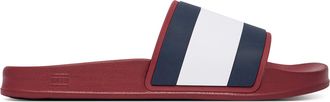 Tommy Hilfiger Pantoletten Tommy Hilfiger Core Hilfiger Flag Pool Slide FM0FM05798 Rot