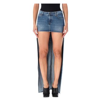 7 For All Mankind Asymmetrischer Minirock - - Skirts - Damen - Blau - W26