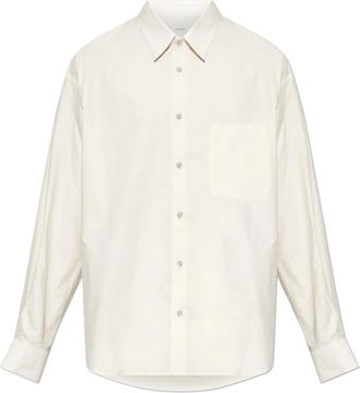Christophe Lemaire Homme, Chemises, Beige, Taille: L Chemise Regular en coton et soie lav&eacute;s