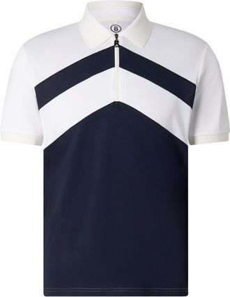 Bogner Funktions-Polo-Shirt Cuno f&uuml;r Herren - Navy-Blau/Wei&szlig; - XXL
