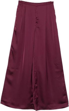 Norma Kamali Femme, Pantalons, Violet, Taille: 40 FR Pantalon &agrave; jambes larges