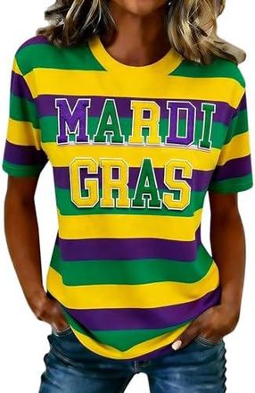 Generic T-shirt d&eacute;t&eacute; d&eacute;contract&eacute; &agrave; manches courtes et col rond pour femme | T-shirt d&eacute;t&eacute; doux, l&eacute;ger et respirant pour un usage quotidien, les voyages et la r