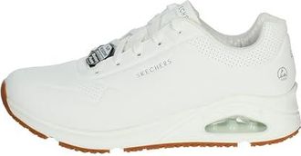 Skechers Femme Uno Sr Baskets, White Synthetic, 38.5 EU