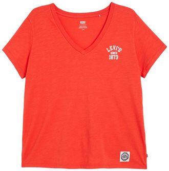 Levi's Damen Graphic Perfect Vneck T-Shirt, Rot (Red), XS