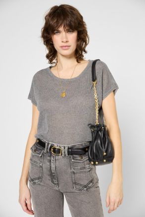 Gerard Darel Pull &agrave; col rond en maille iris&eacute;e - JAMILA - Gris moyen