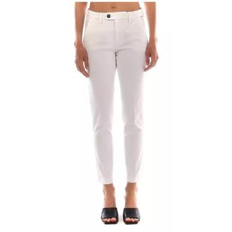 Roy Rogers Wei&szlig;e Kn&ouml;chellange Hose mit Seitenschlitz - - Trousers - Damen - Wei&szlig; - W25