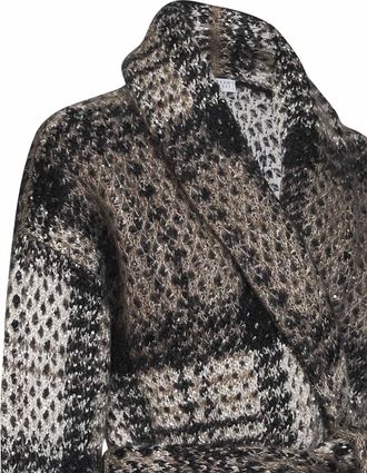 Brunello Cucinelli Sequin-Embellished Tartan Cardigan - Multicolor