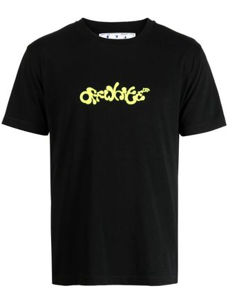 Off-white t-shirt en coton &agrave; imprim&eacute; Opposite Arrows - Noir