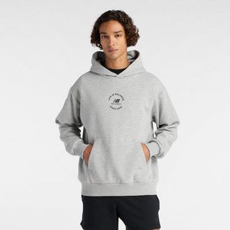 New Balance Herren Life In Balance Hoodie in Grau, Baumwolle, Gr&ouml;&szlig;e XS