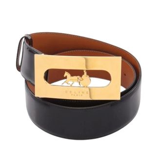 Celine Pre-owned Lackleder-G&uuml;rtel - - Pre-owned - Damen - Schwarzk - ONE SIZE