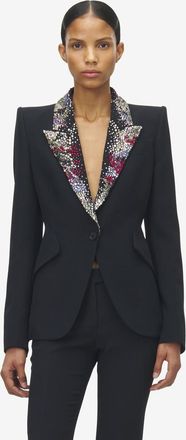 Alexander McQueen Jacke mit gesticktem Revers - Item 848632QEAAA1000