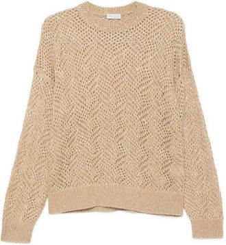 Brunello Cucinelli Pull Col Rond - Beige