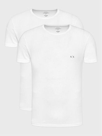 A|X Armani Exchange T-Shirt-Set 956005 CC282 04710 Wei&szlig; Slim Fit