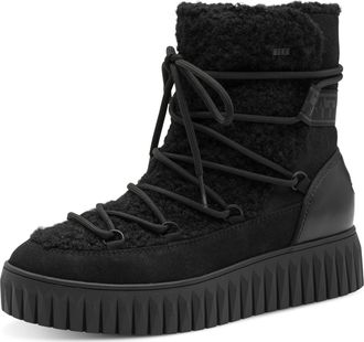 Marco Tozzi Marco Tozzi Damen Stiefeletten zum Schnüren mit Wechselfußbett Wasserabweisend, Schwarz (Black Str.Comb), 38 EU