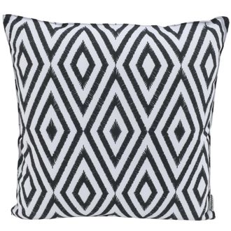 CB Home & Style Outdoor Garten Kissen Wasserabweisend 45x45cm mit F&uuml;llung (Schwarz/Wei&szlig; Raute)