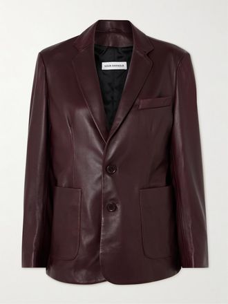 Nour Hammour Valeria Blazer Aus Leder - Burgunder