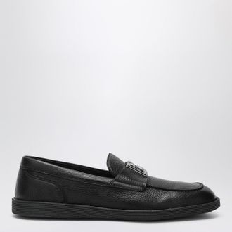Dolce & Gabbana Schwarze Leder Loafer mit DG-Logo