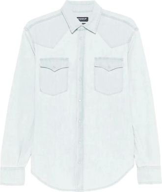 Dondup Homme, Chemises, Bleu, Taille: XL Camicia Regular in Denim